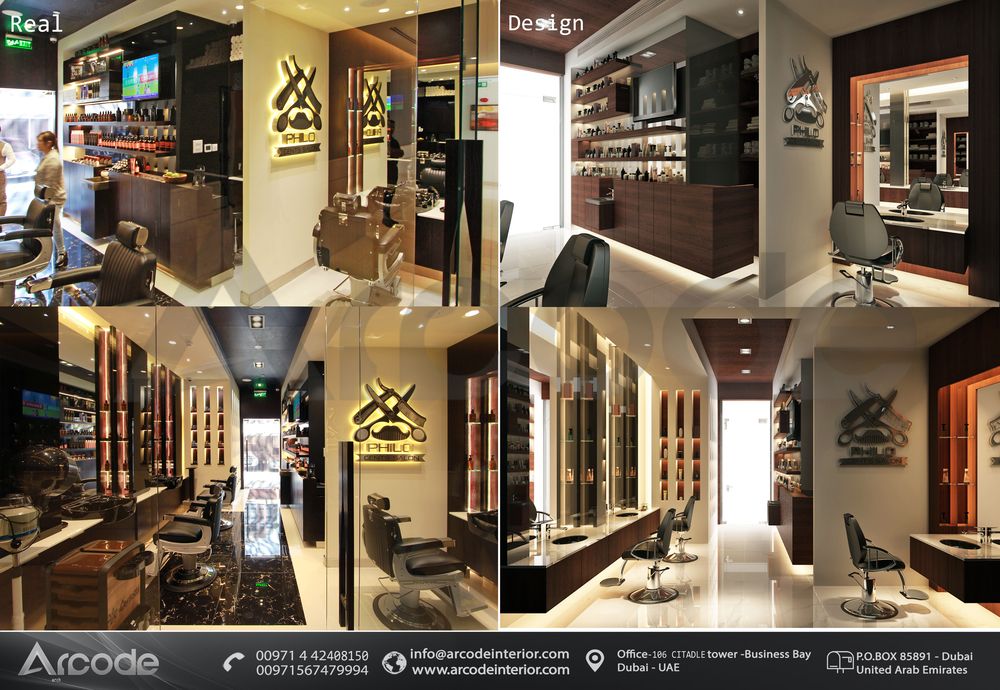 Arcode Interior > Gallery > Retails > Modern Design Gents Salon