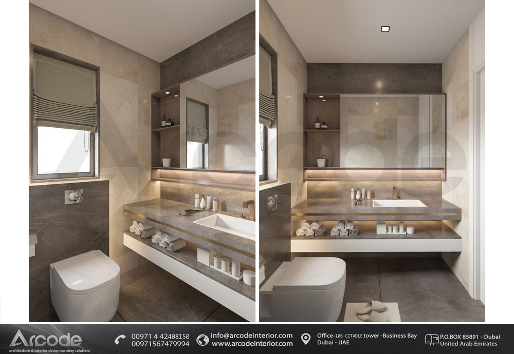 Arcode Interior > Gallery > Bathroom & Kitchen > Modern Washroom